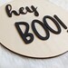 Hey Boo Wall Hanging Sign, Front Porch Halloween Sign, 3D Wood Autumn ...