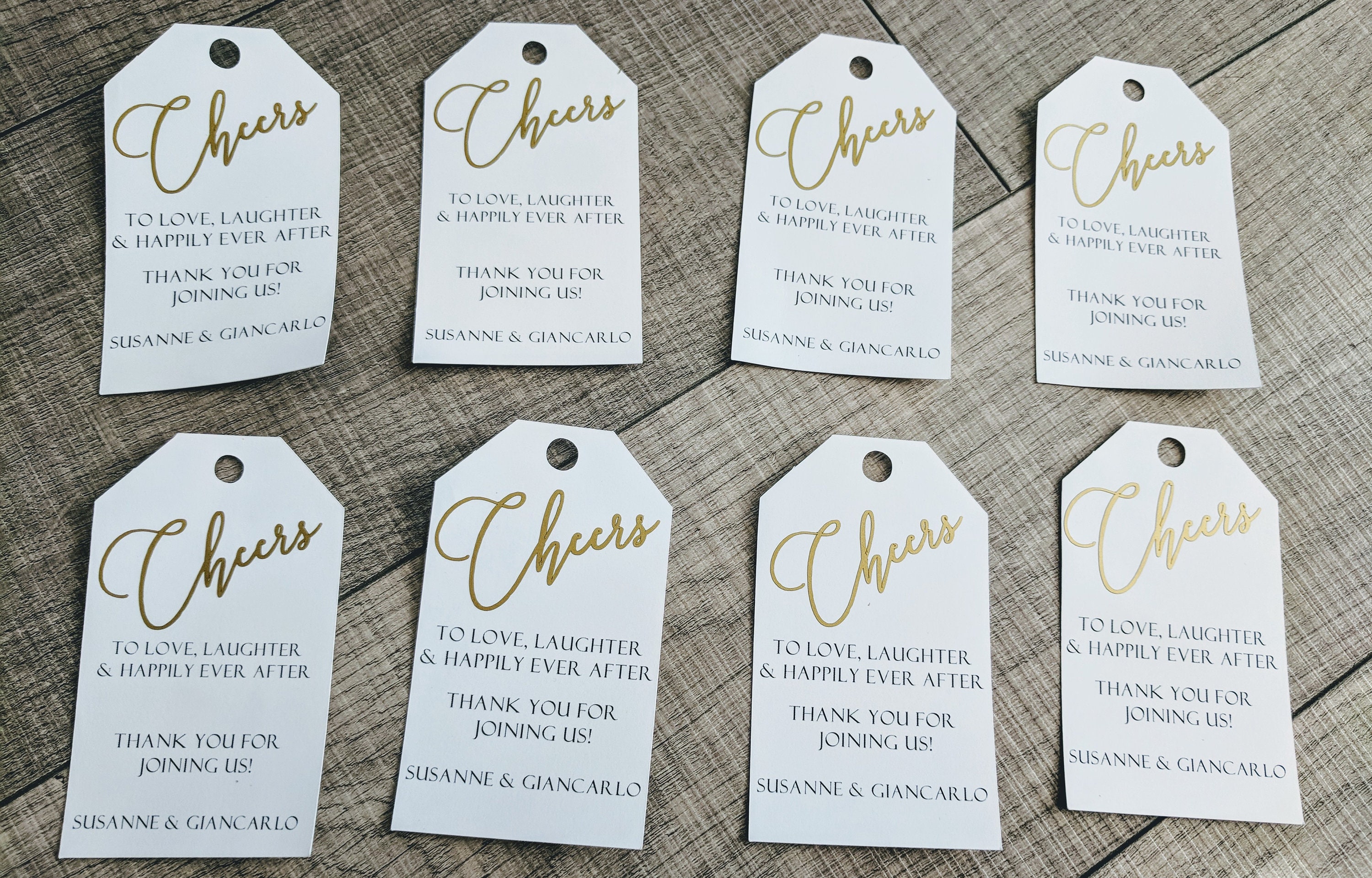 Personalized Drink Tags Cheers Gift Tags Wedding Favor Tags - Etsy