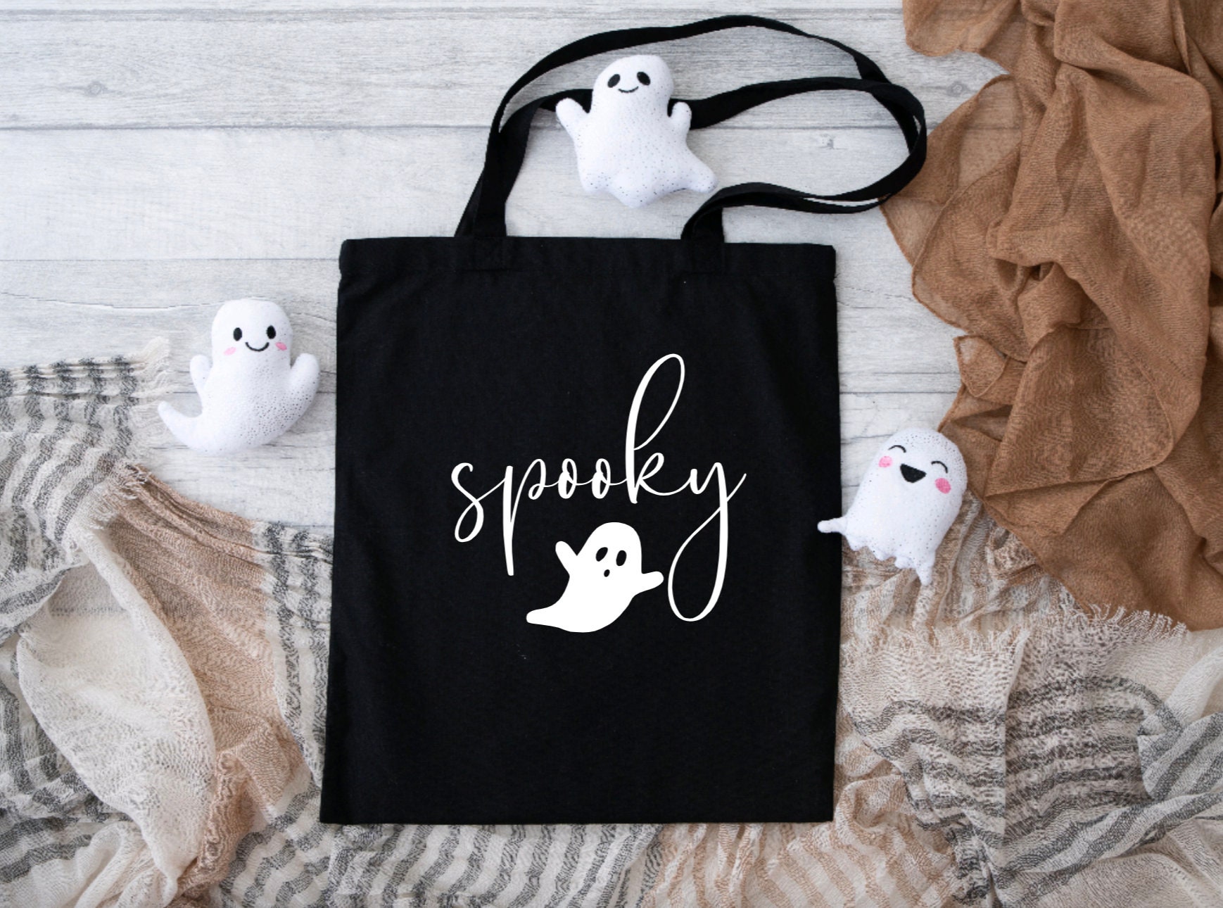 Spooky Ghost Bag, Halloween Trick or Treat Bag, Halloween Candy Bag ...
