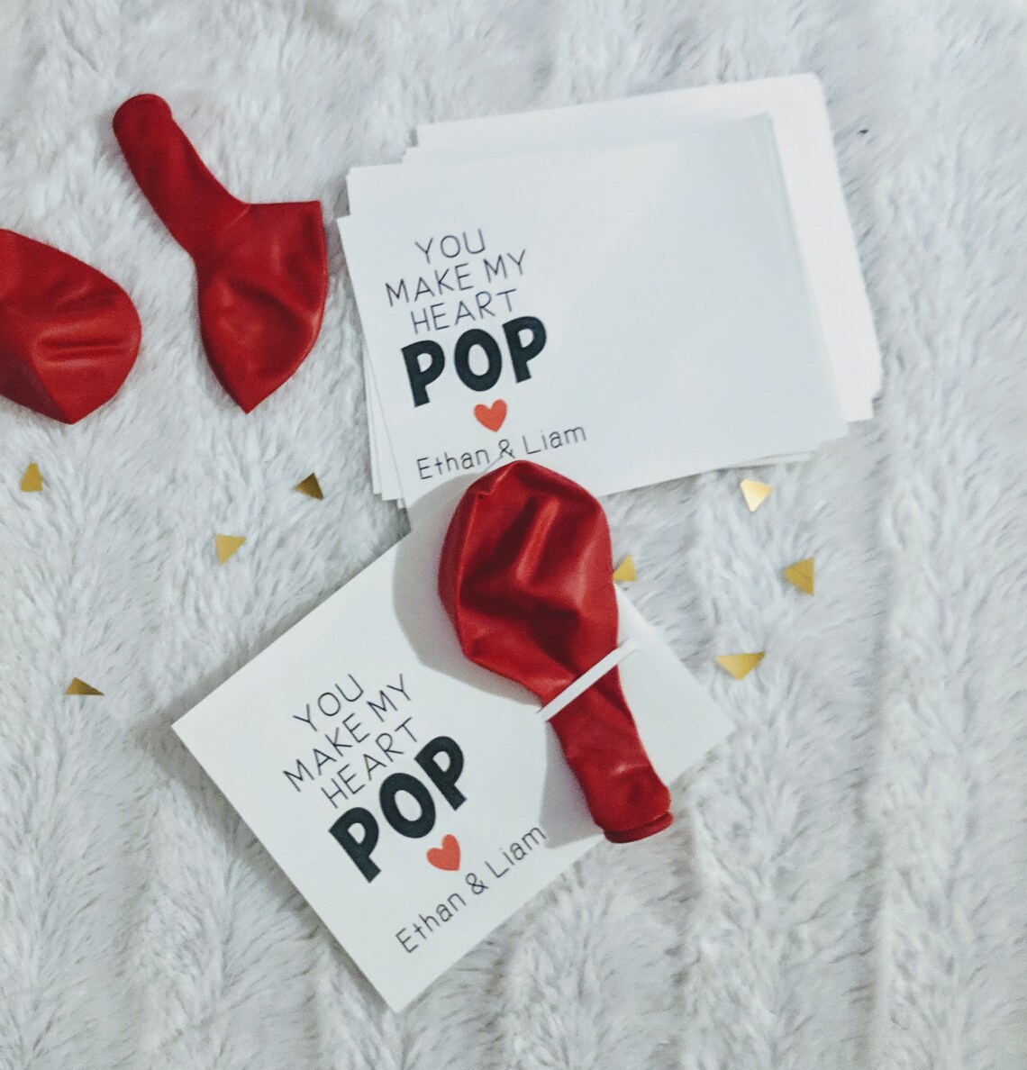 You Make My Heart Pop Valentines Printable Card Balloon - Etsy