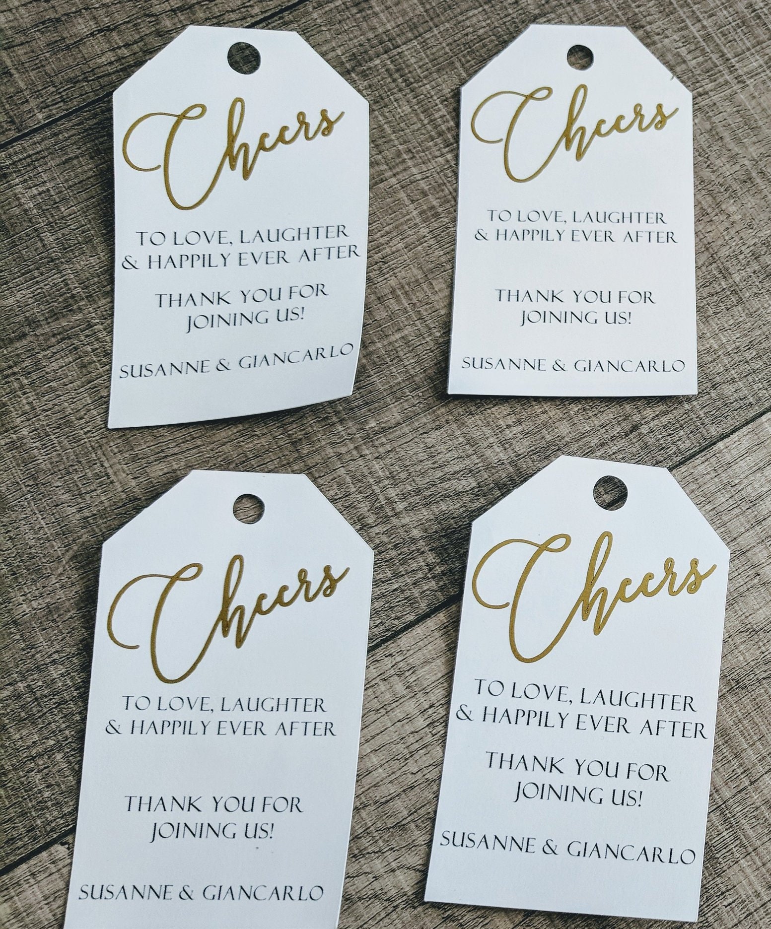 Personalized Drink Tags Cheers Gift Tags Wedding Favor Tags - Etsy