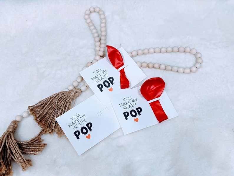 You Make My Heart Pop Valentine Card Balloon Valentine Boys - Etsy
