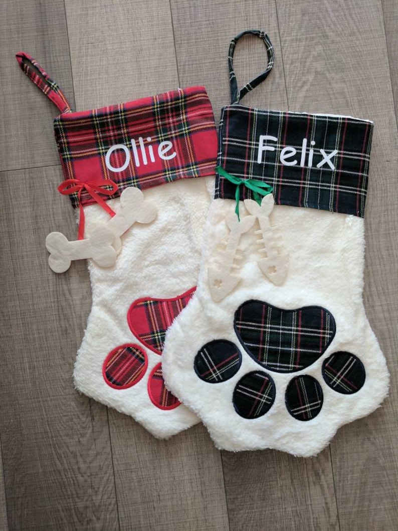 Pet Stocking, Cat Stocking, Paw Stocking, Stocking for Pet, Family ...