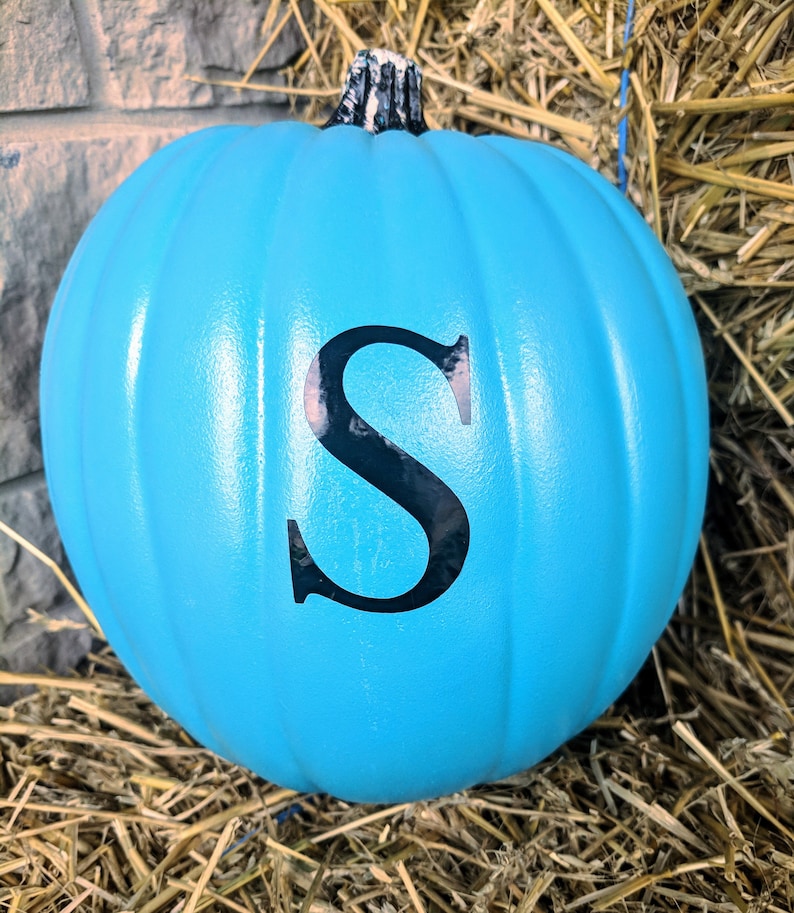 Monogram Pumpkin Decal | Fall Decals | Thanksgiving | Vinyl Decal ...