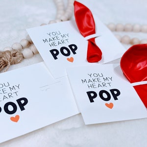 You Make My Heart Pop Valentine Card, Balloon Valentine, Boys Valentine ...