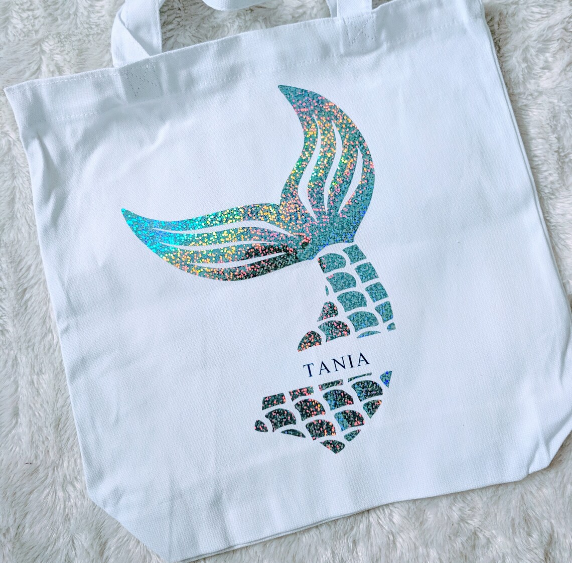 Mermaid Tote Bag Eco Tote Bag Mermaid Gift Personalised - Etsy