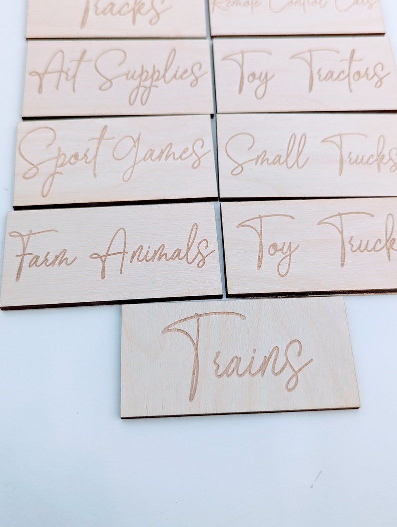 Personalised Wooden Labels, Storage Labels for Nursery, Nursery Decor ...