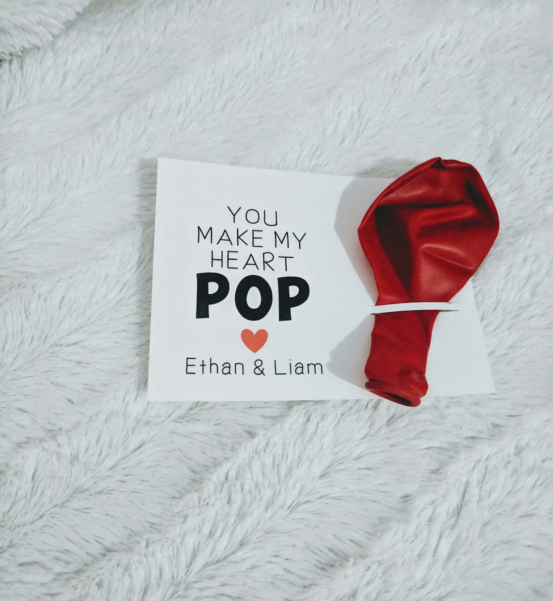 You Make My Heart Pop Valentine Card, Balloon Valentine, Boys Valentine ...