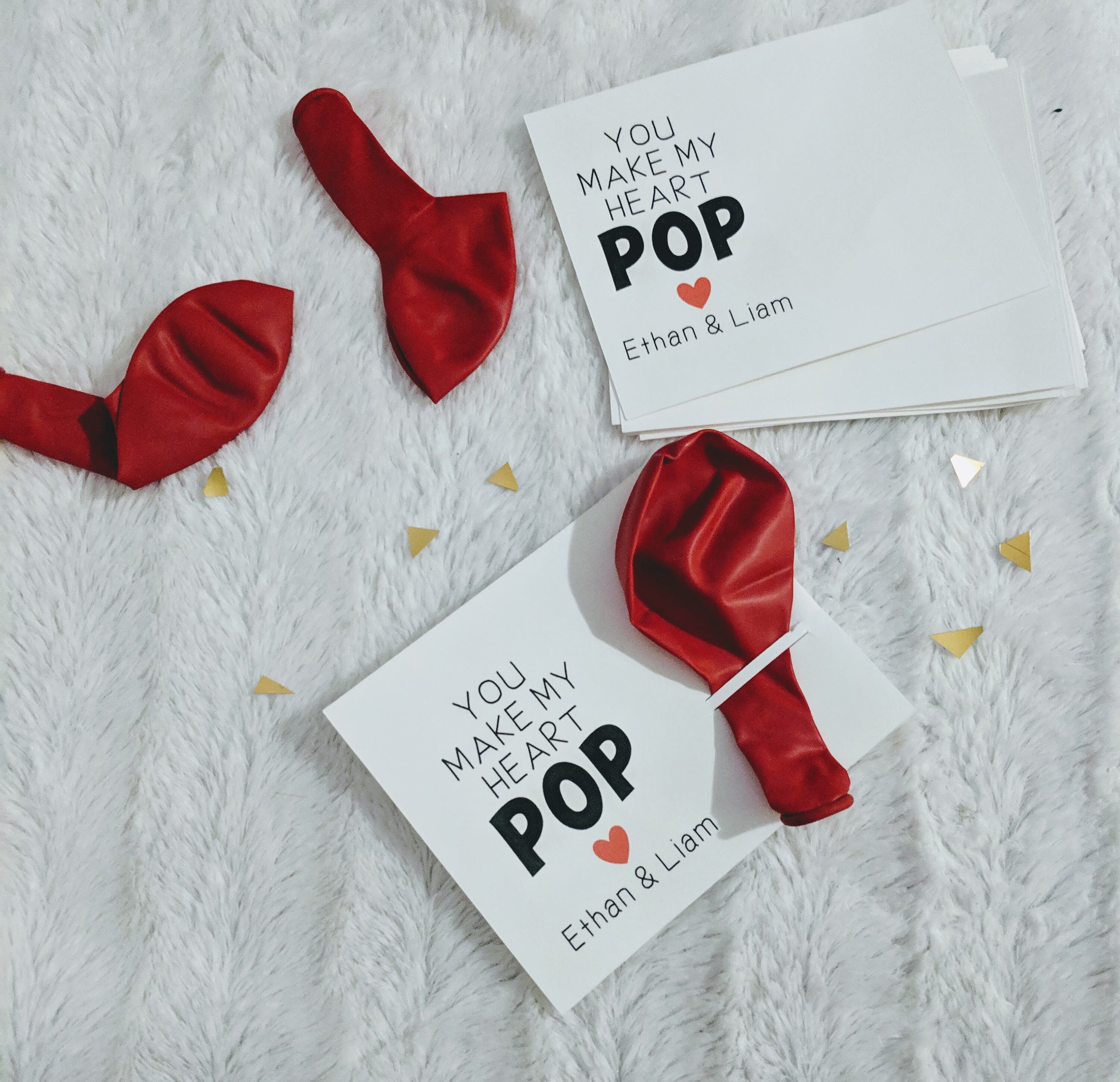 You make my heart pop valentines printable card balloon | Etsy