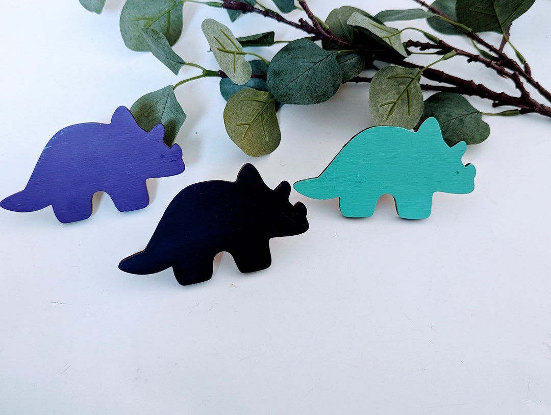 Dinosaur Drawer Handles, Painted Dinosaur Nursery Decor, Dino Girl ...