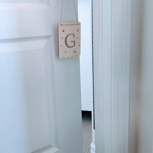 Initial Banner Garland, Wooden Alphabet Bunting Banner, Nursery Bunting ...