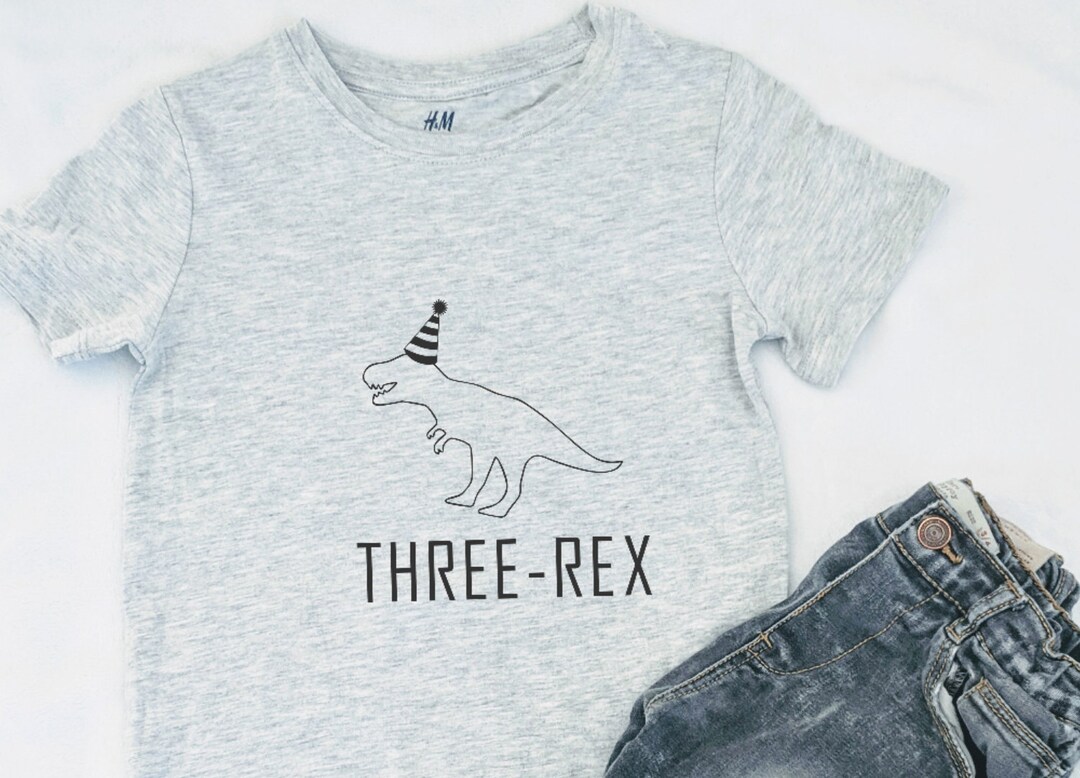 Three Rex Birthday Shirt, Three Rex, 3 Rex, Baseball T Shirt, Third ...