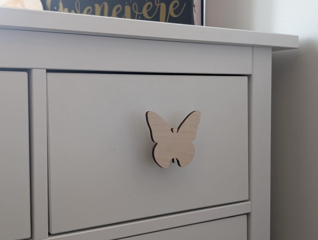 Wooden Butterfly Wardrobe Pulls, Beautiful Butterfly Handle, Modern ...