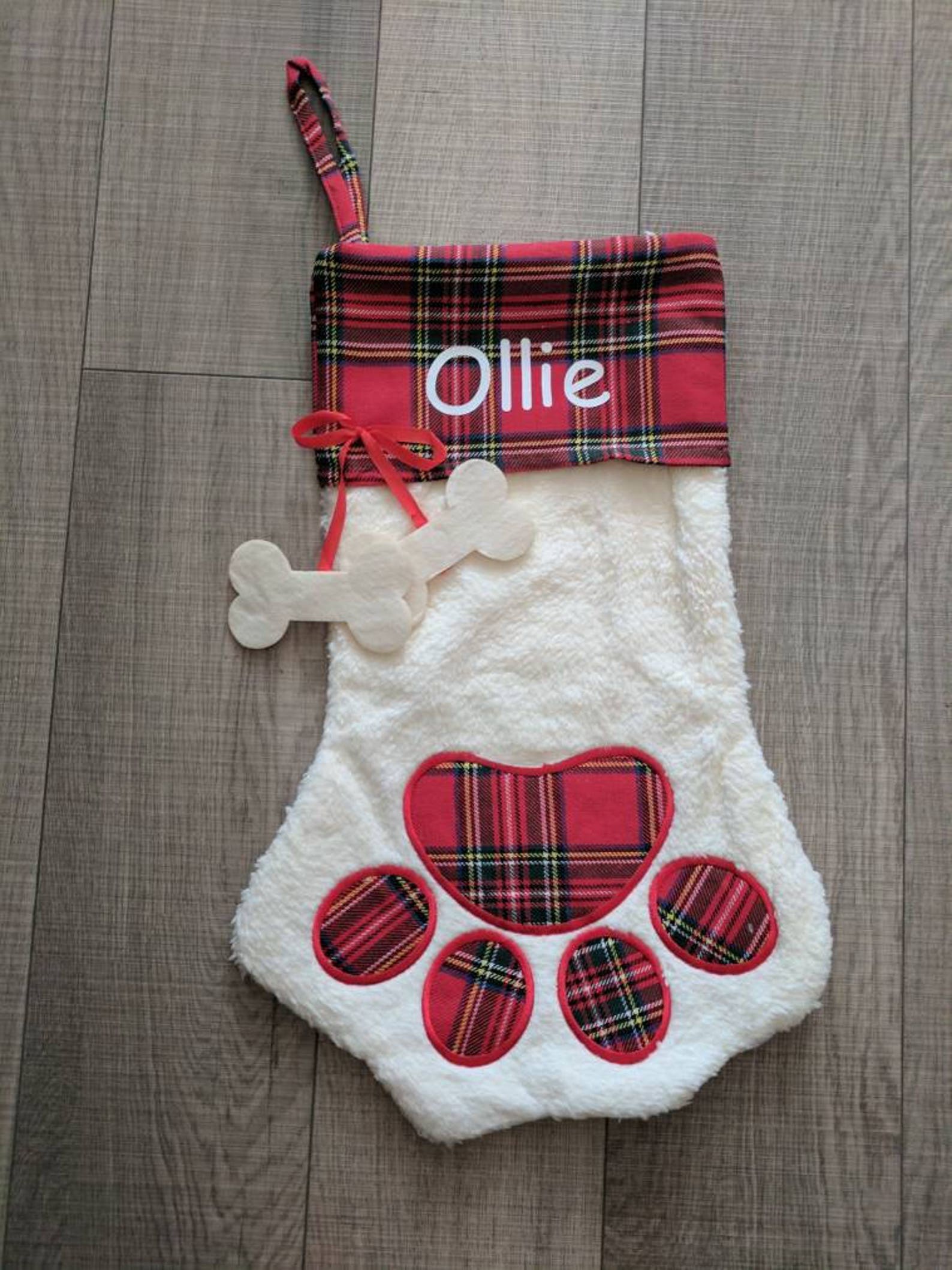 Dog Stocking, Paw Stocking, Stockings for Pets, Stocking in Shape of a ...