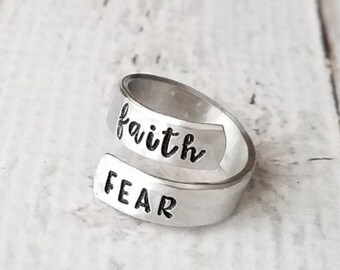 Faith Over Fear Ring - Etsy