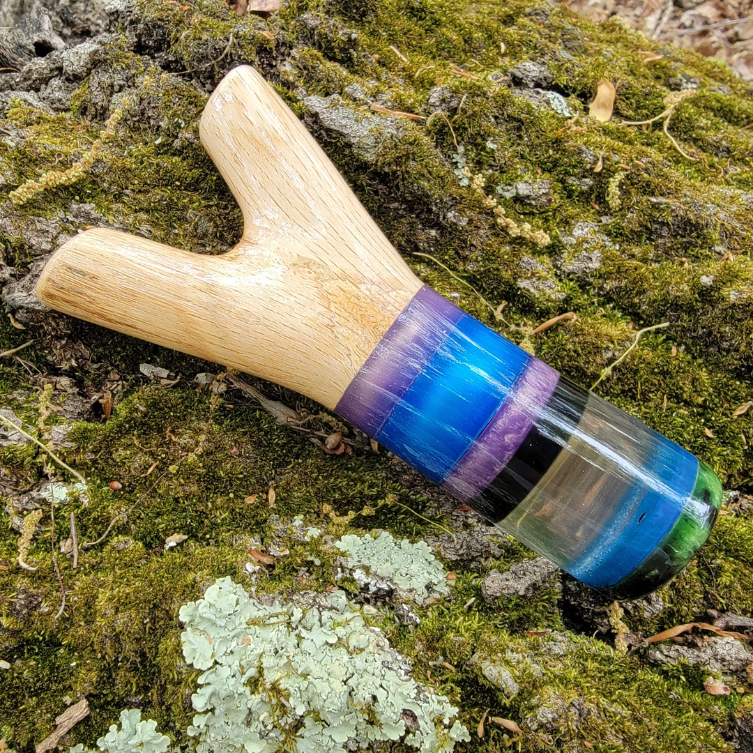 White Oak Natural Fork Slingshot With Casting Resin Handle - Etsy