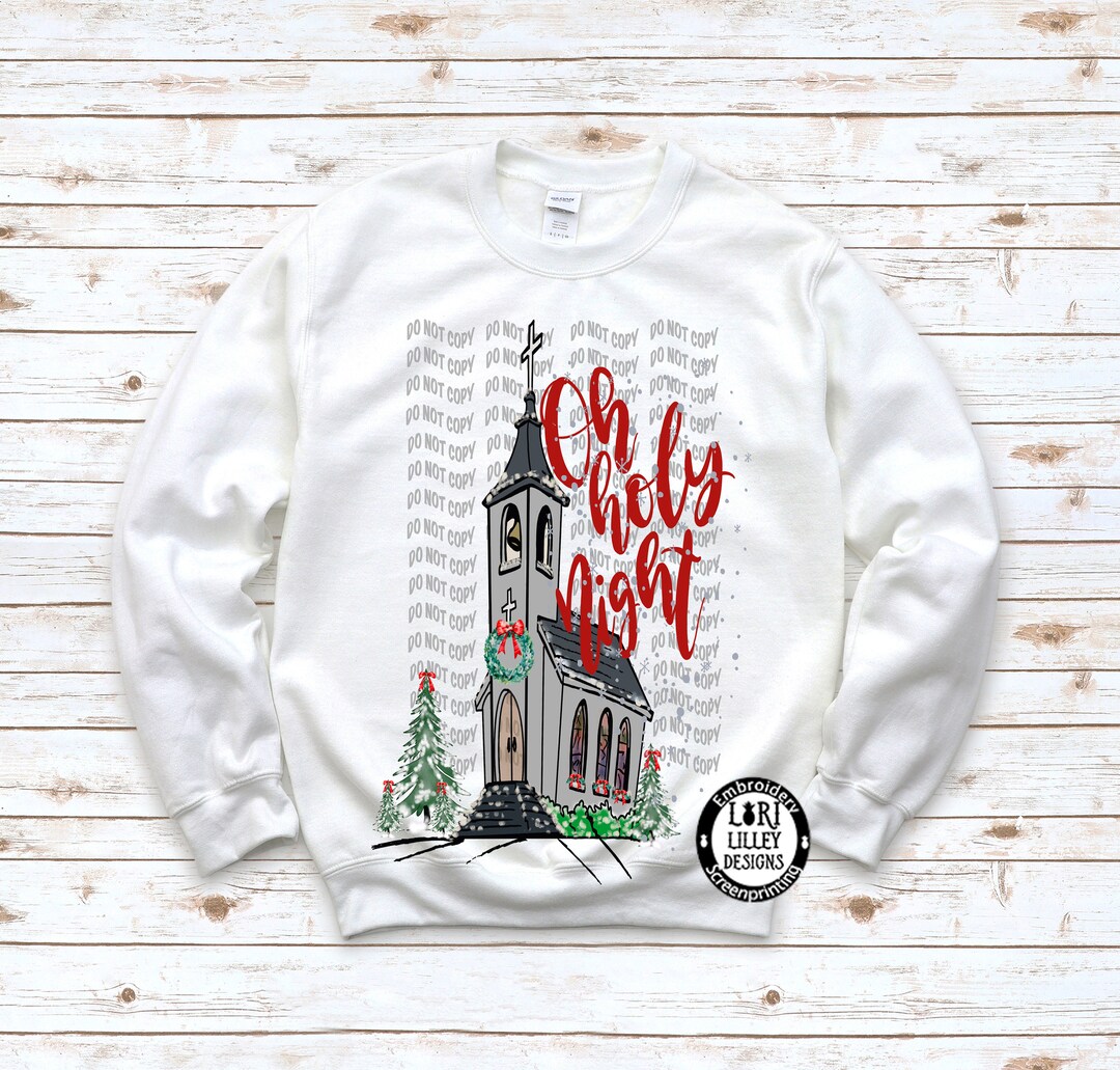 Oh Holy Night Church PNG Sublimation Digital Design - Etsy