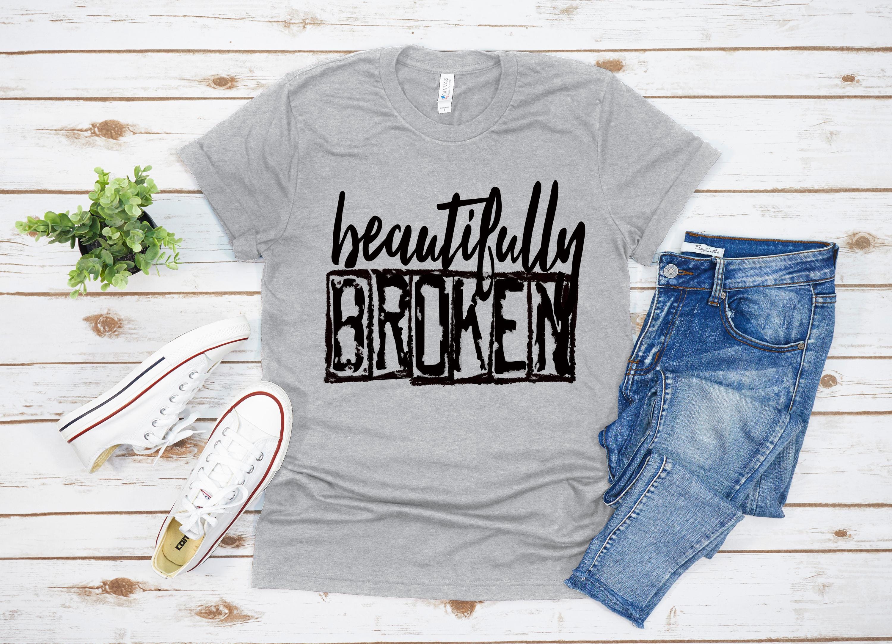 Beautifully Broken PNG Digital Design - Etsy