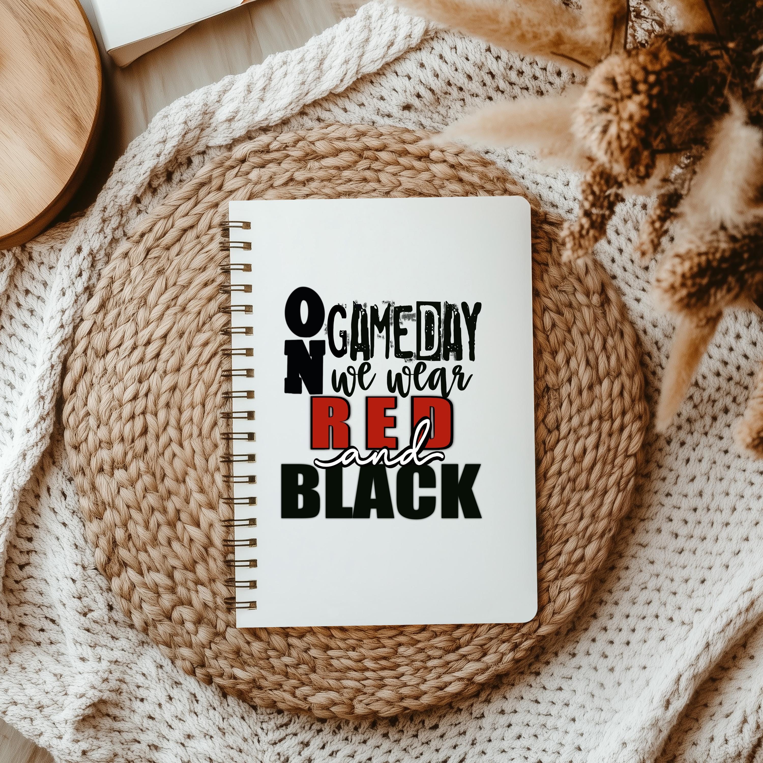 On Game Day We Wear Red and Black PNG Digital Design - Etsy