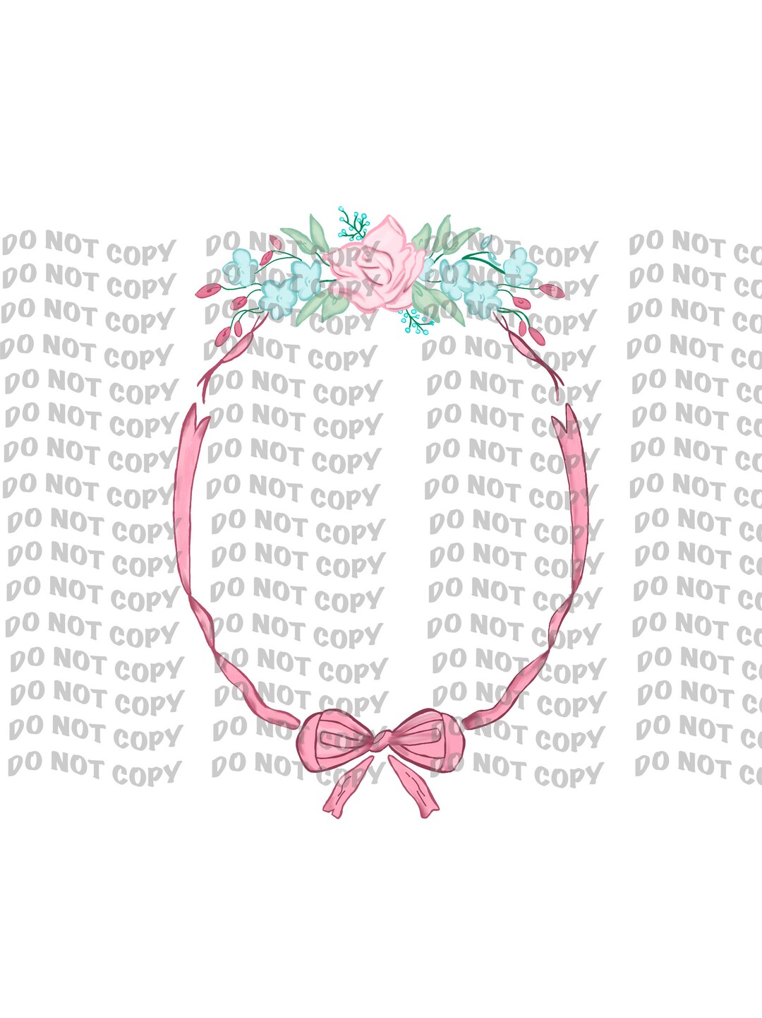 Pink Rose Frame PNG Digital Design - Etsy