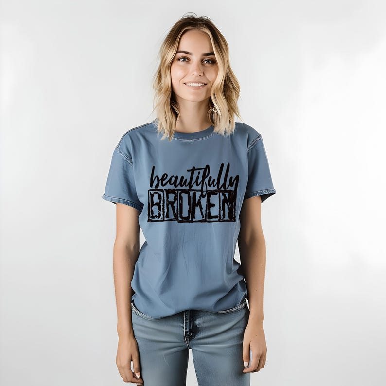 Beautifully Broken PNG Digital Design - Etsy