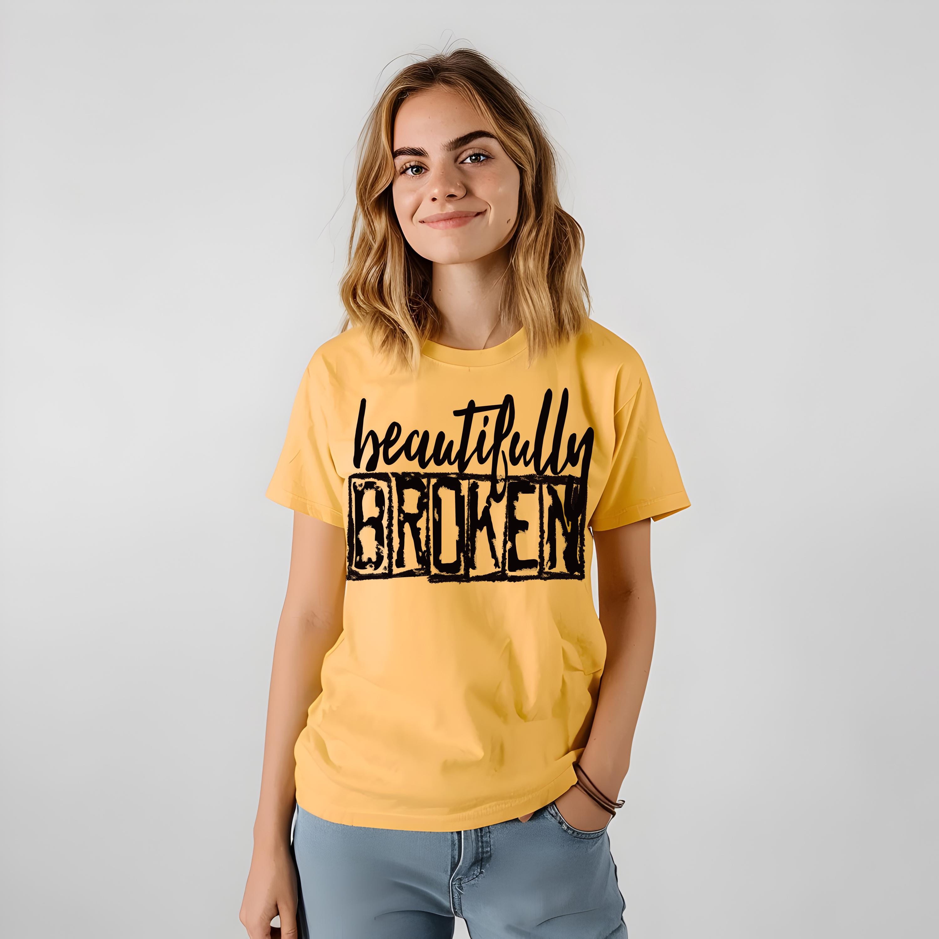 Beautifully Broken PNG Digital Design - Etsy