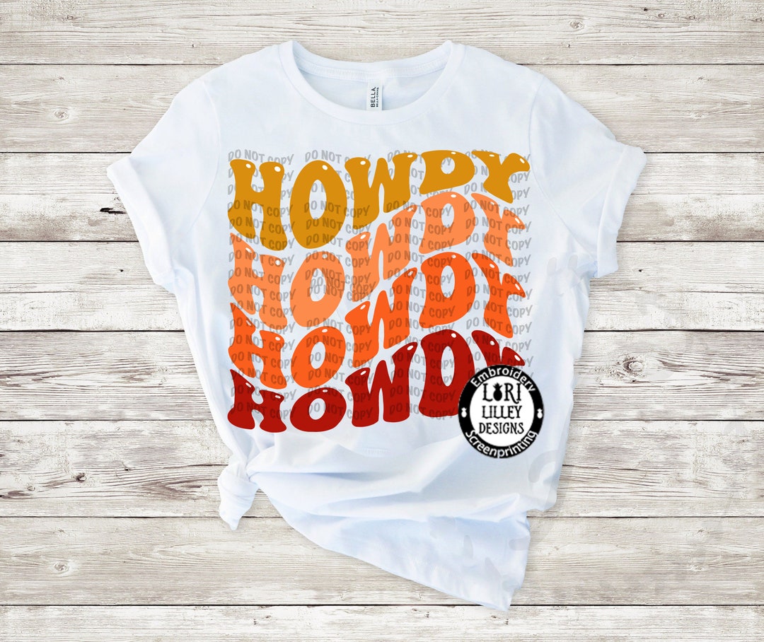 Howdy PNG SVG Groovy Digital Design - Etsy