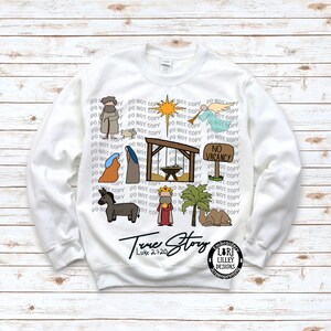 Christmas True Story Manger Scene PNG Sublimation - Etsy