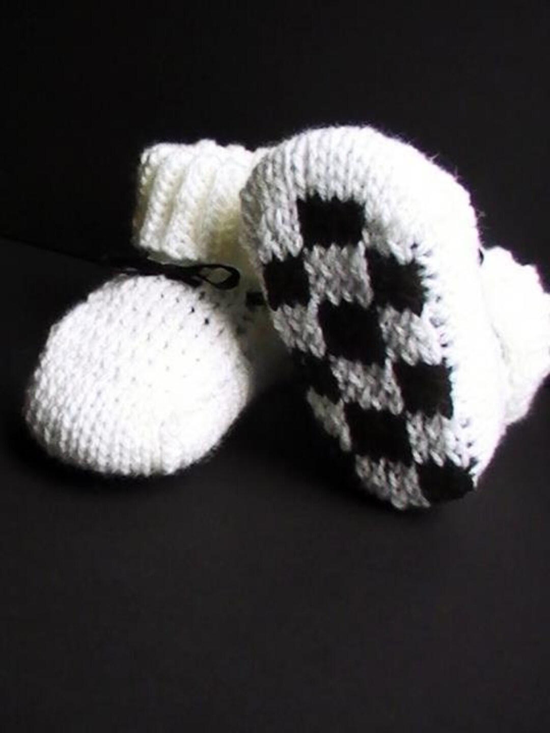 Checkered Jackfruit Black and White Baby Slippers - Etsy