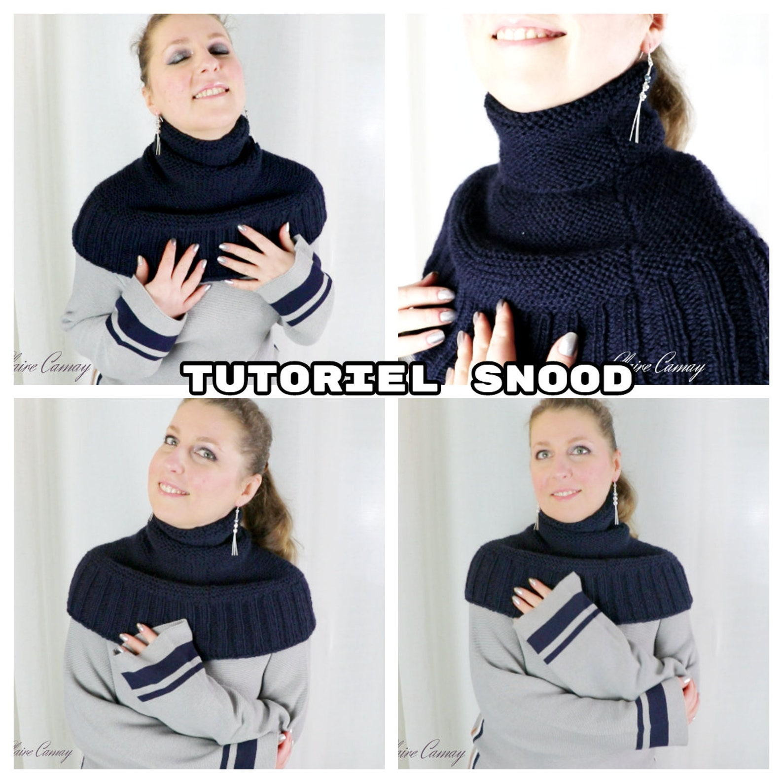 Snood and Shoulder Cover Knitting Tutorial With Circular Needles - Etsy