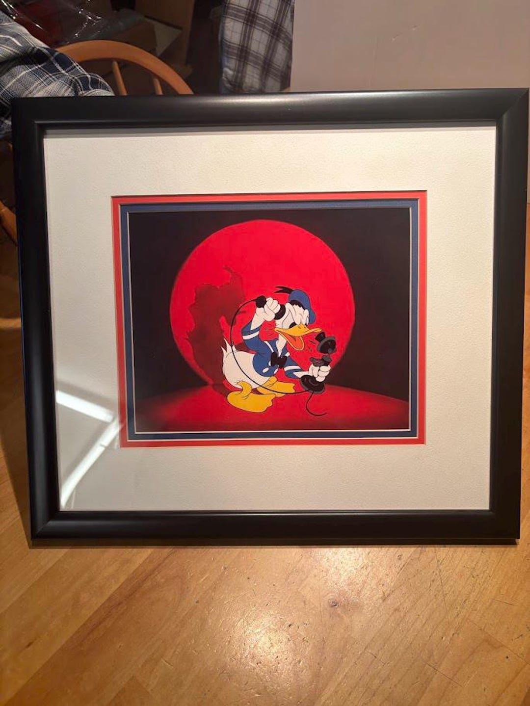 1970's Walt Disney Framed Reproduction of an Original Celluloid Drawing ...
