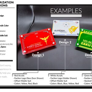 Premium Large Gunpla Acrylic Display Base With Standoffs | 1/100 and 1/ ...