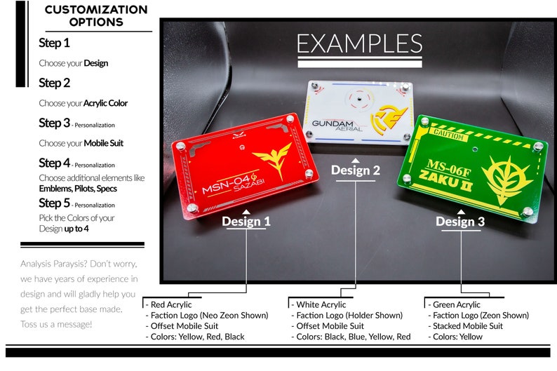 Premium Large Gunpla Acrylic Display Base With Standoffs - Etsy