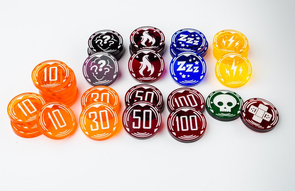 Acrylic Tokens Set TCG Damage Counters | Etsy