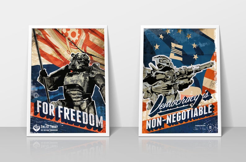 Fallout Inspired Propaganda Poster Set - Etsy