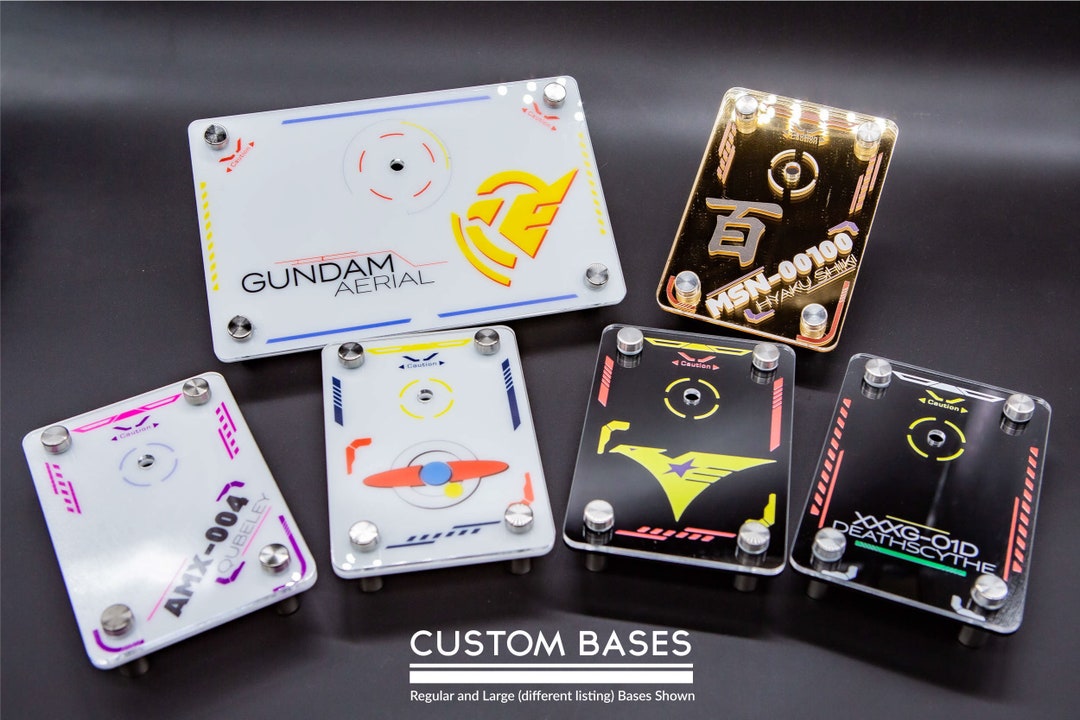 Premium Gunpla Acrylic Display Base With Standoffs | 1/100 and 1/144 MG ...