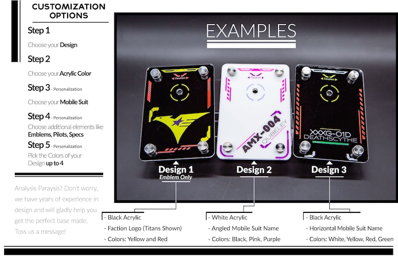 Premium Gunpla Acrylic Display Base With Standoffs 1/100 and - Etsy