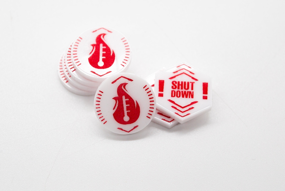 Acrylic Heat and Shutdown Token Set - Battletech Alpha Strike ...