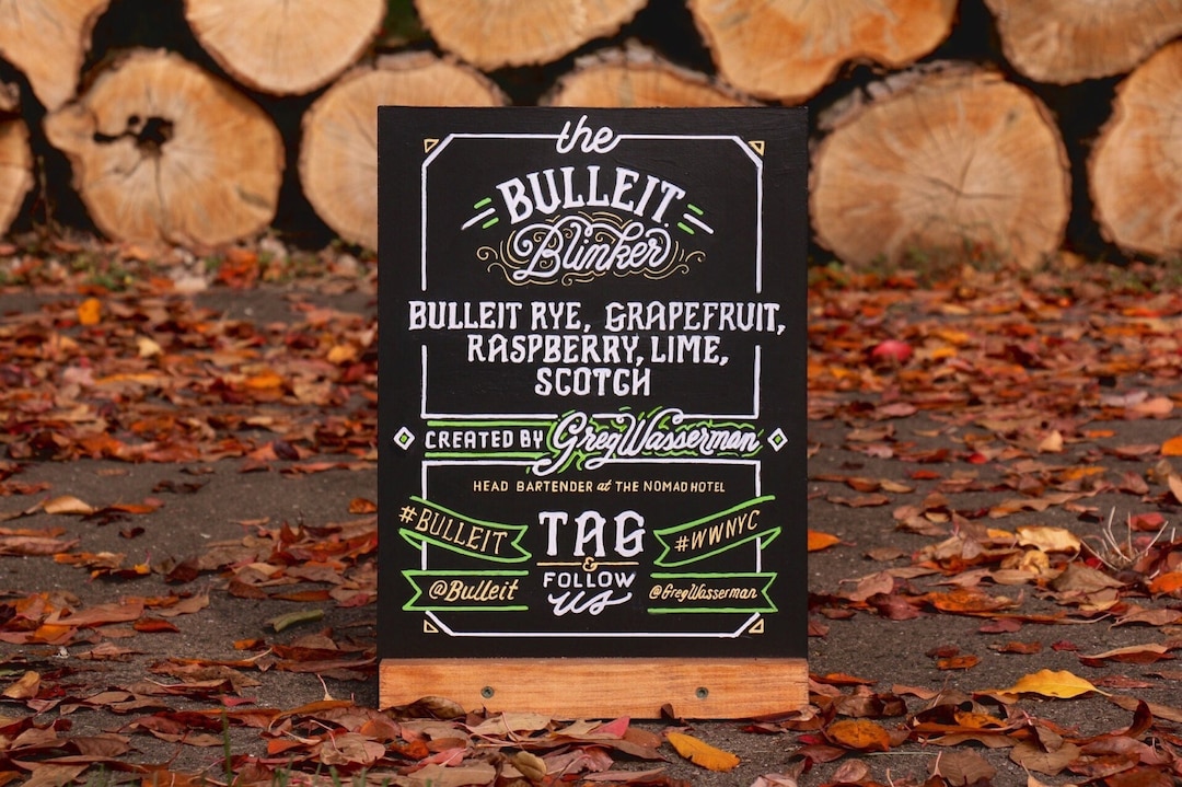 Self Standing Chalkboard Menu for Table Top or Bar - Etsy