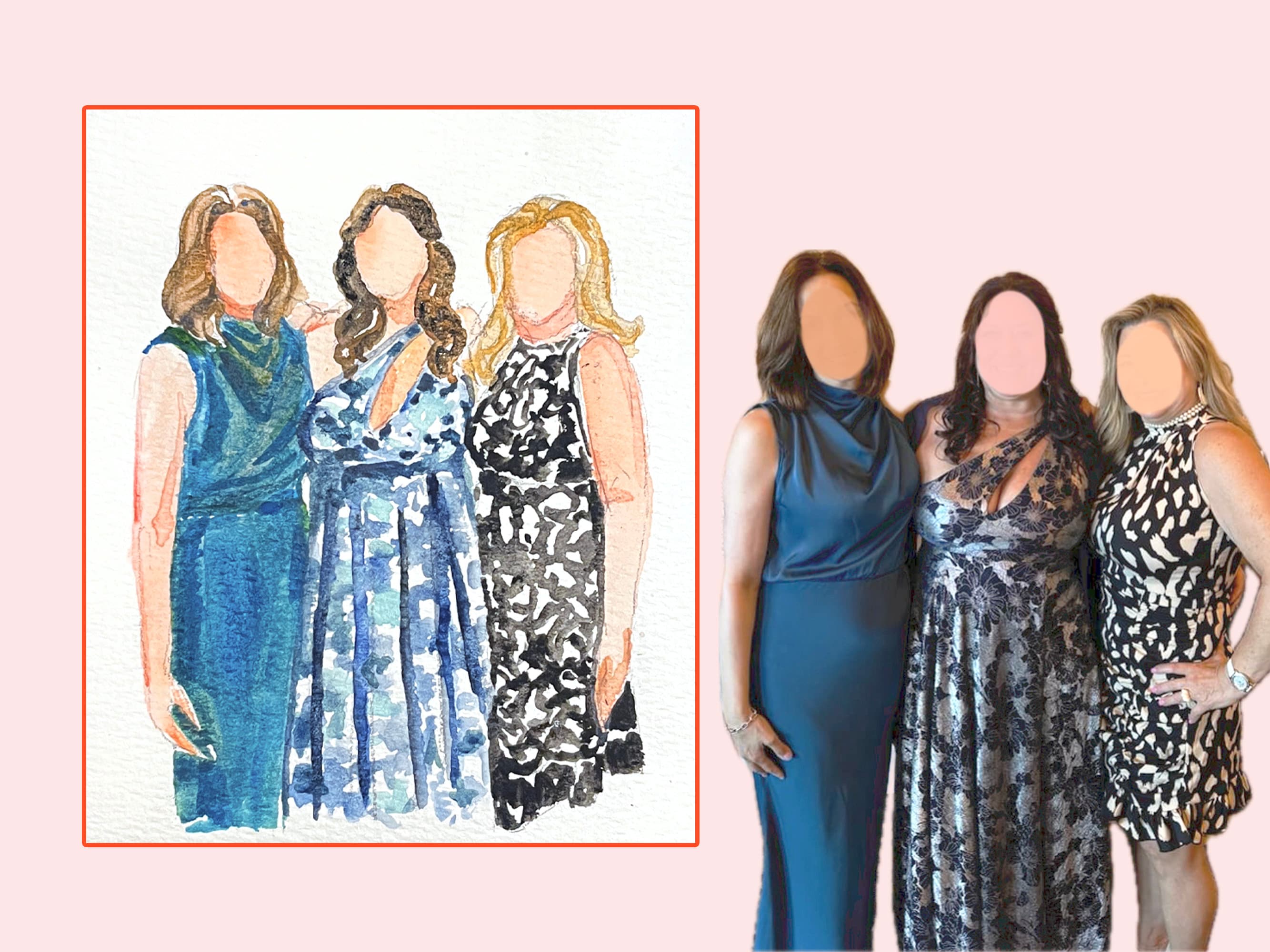 Live Art Portrait Painting at Your Wedding & Events - Etsy