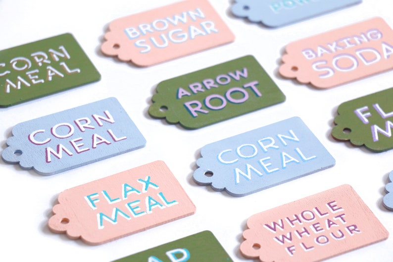Kitchen Ingredients Wooden Tag Labels - Etsy