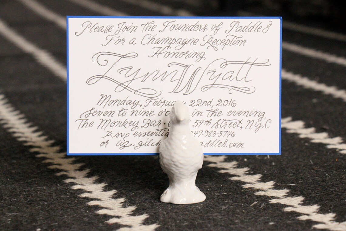 Hand Lettered Calligraphy Invitations - Etsy