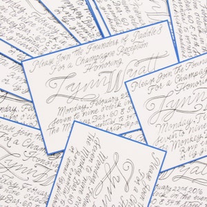 Hand Lettered Calligraphy Invitations - Etsy