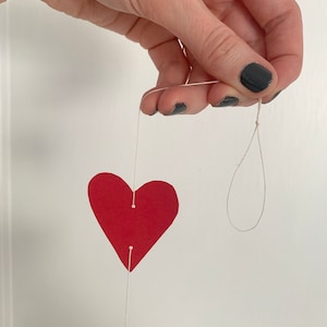 Paper Heart Garland - on a String for Decoration or Back Drops - Etsy