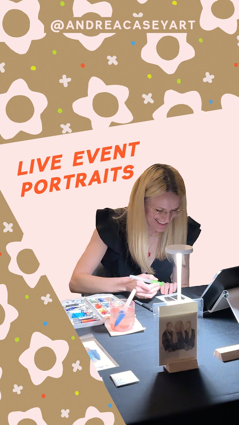 Guest Portraits at Your Event (worldwide Travel) - Etsy