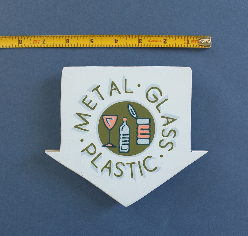 Recycling Arrow Signs to Label Trash Area and Hang on a Wall Set of 3 ...