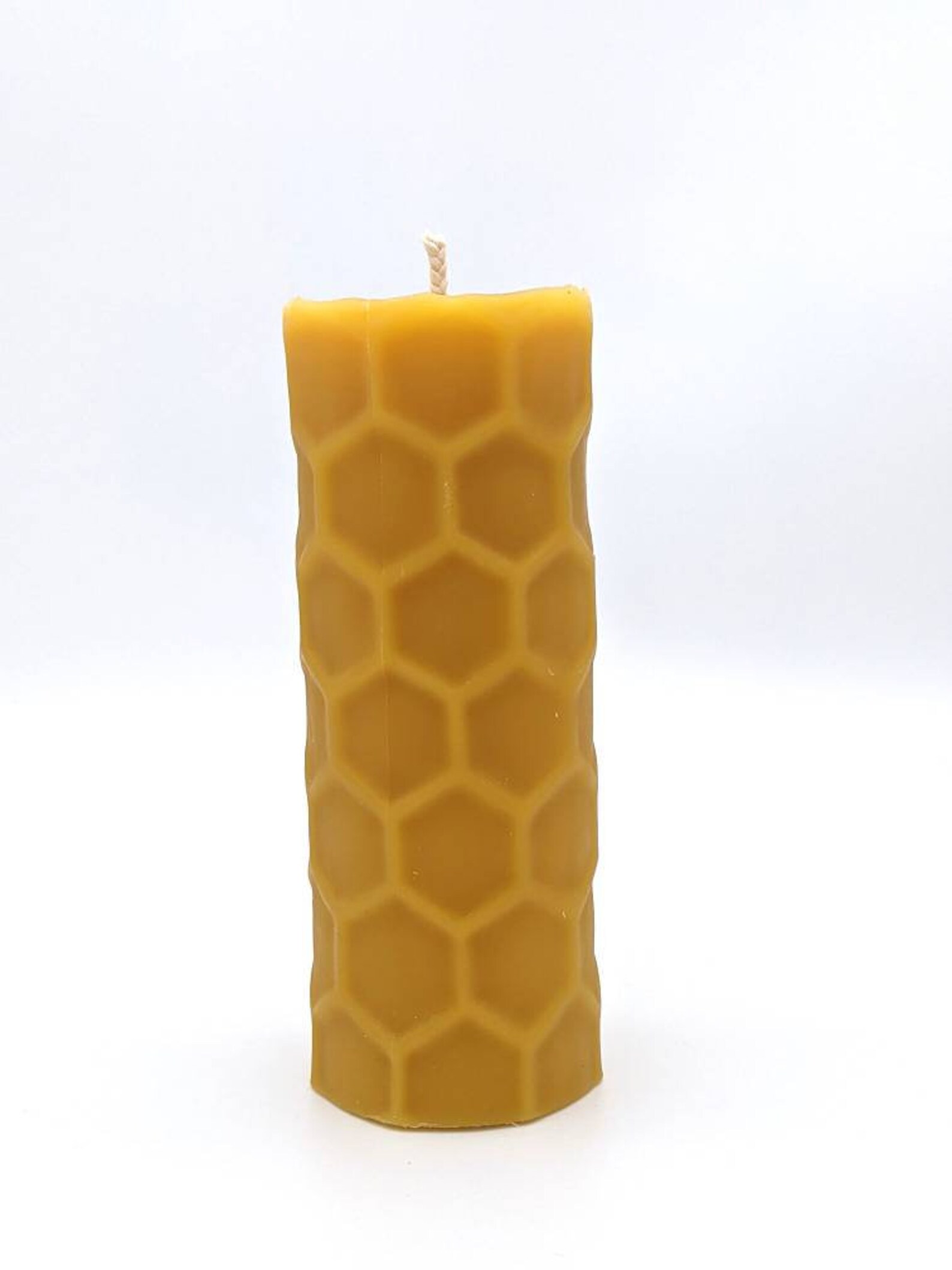 Beeswax Pillar Candles, Hexagon Design, Natural Beeswax - Captains ...