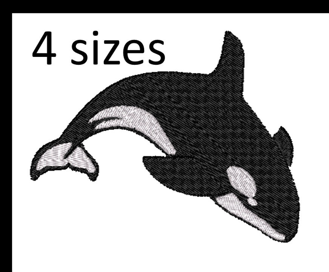 Orca Embroidery Design, Machine Embroidery, 4 Sizes - Etsy