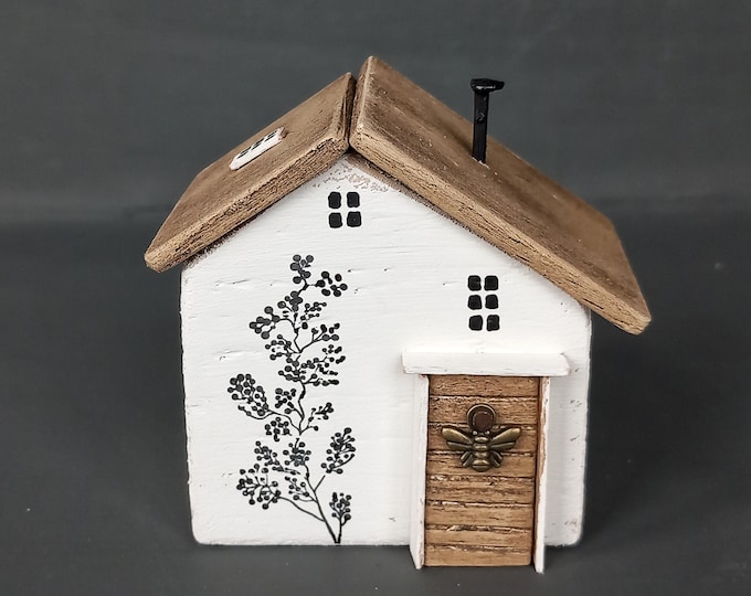 Beehive Cottage, Wooden House Miniature, Driftwood Art, Garden Lovers ...