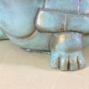 Mini Cement Planter With Drainage Turtle Flower Pot Animal Lover Modern ...
